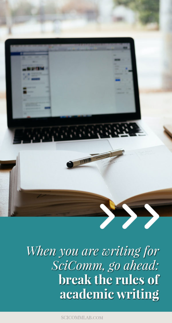 Science communication writing vs. academic writing structure